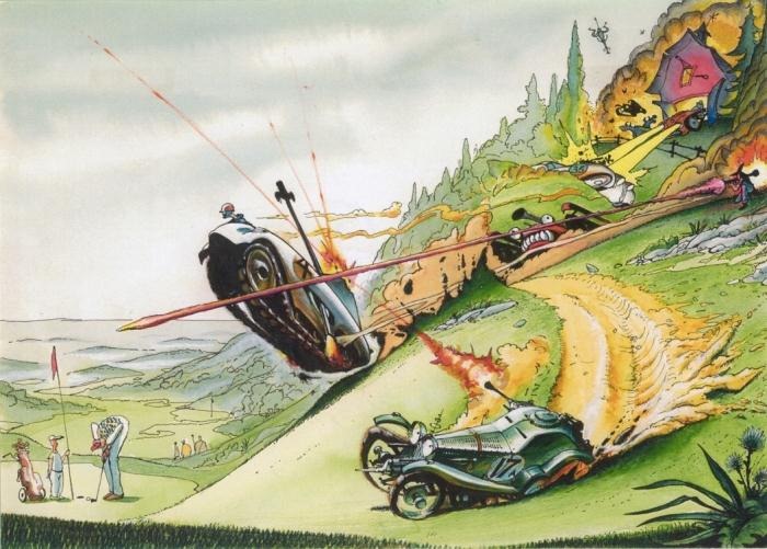 Fascinating Automobile Illustrations by Stan Mott | Amusing Planet